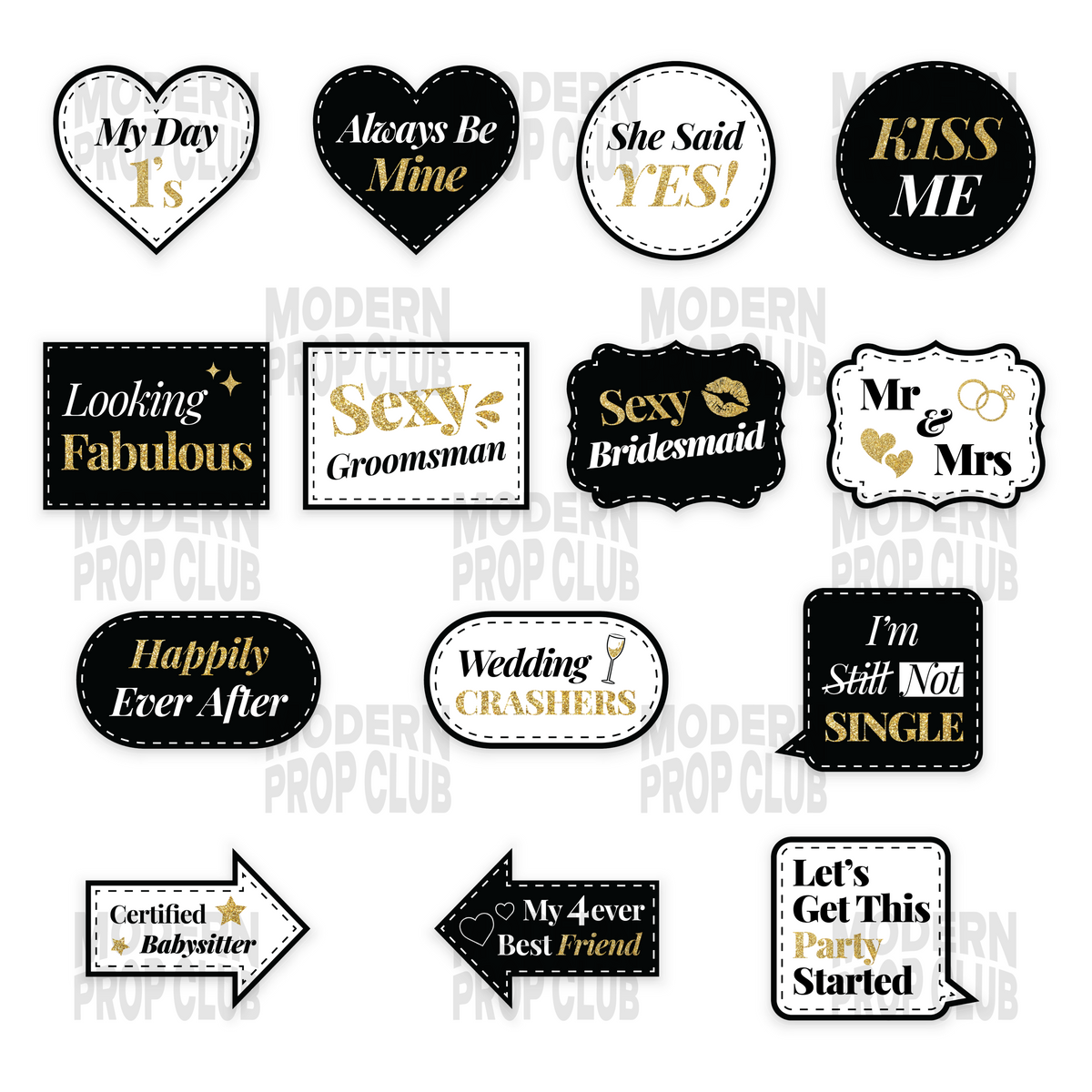 Modern Prop Club | Premium Photo Booth Props